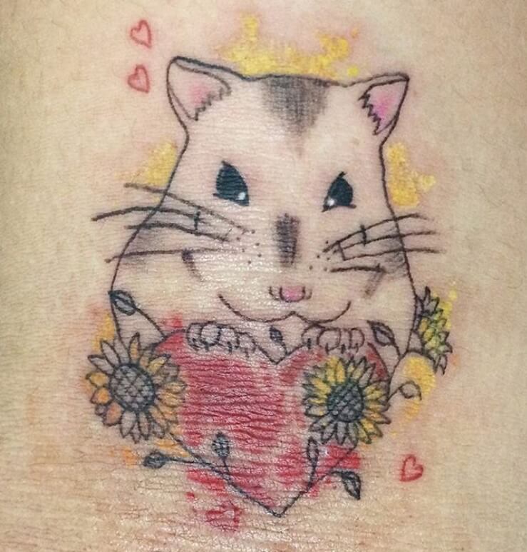 60 Best Hamster, Guinea Pig, and Gerbil Tattoo Designs | PetPress