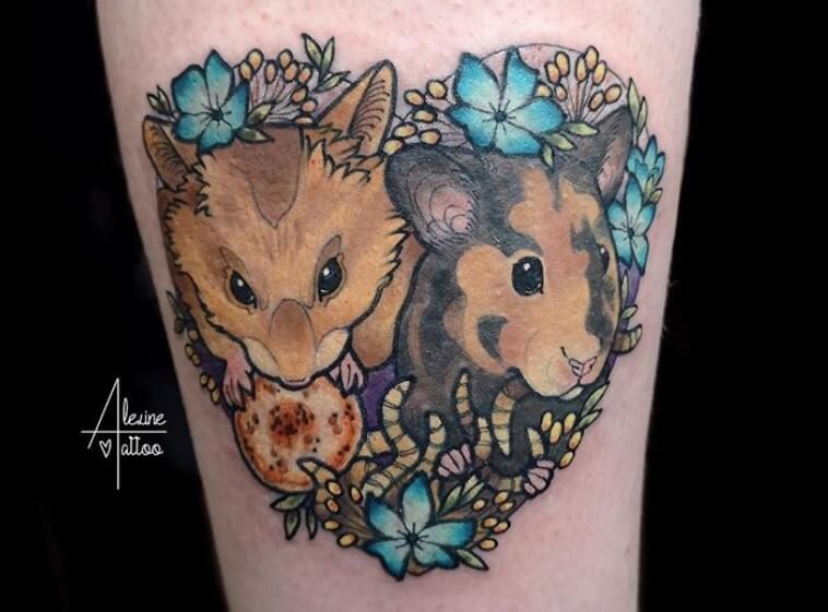 60 Best Hamster, Guinea Pig, and Gerbil Tattoo Designs | PetPress