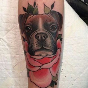 28 Best Boxer Dog Tattoo Designs | PetPress