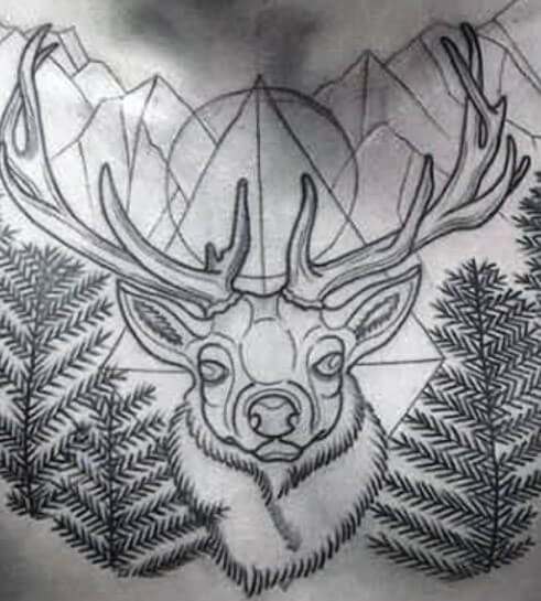 15+ Deer Tattoo Designs On Chest | PetPress
