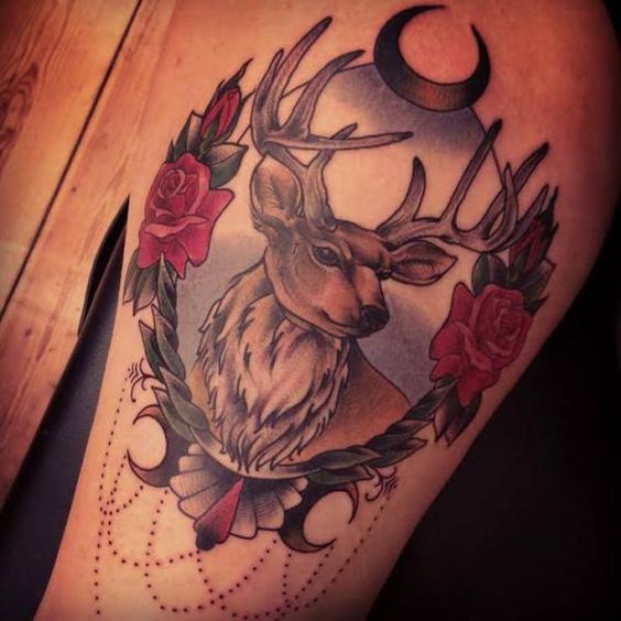 12+ Traditional Stag Tattoo Designs | PetPress