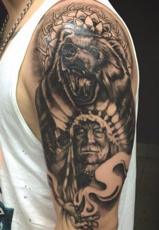 10+ Native American Bear Tattoo Designs - PetPress