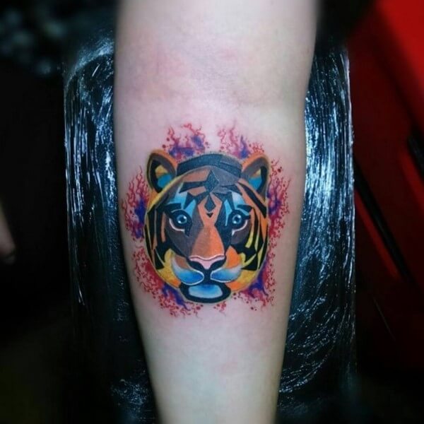 12+ Best Watercolor Tiger Tattoo Designs and Ideas | PetPress