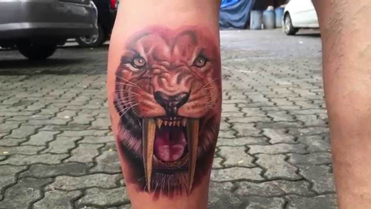 15+ Best Saber-Toothed Tiger Tattoo Designs | PetPress